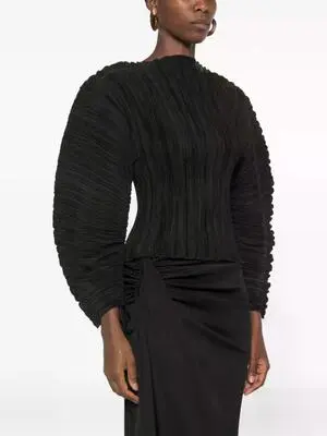 Cult Gaia Bega Plissé Balloon Sleeve Top