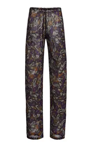 Dries Van Noten Pachas Printed Straight-leg Pants - Purple