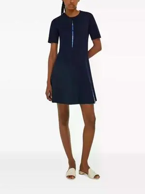 FERRAGAMO Knit Dress With Rooster Print Inserts
