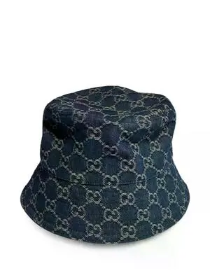Gucci Gg Cotton Denim Bucket Hat - Blue