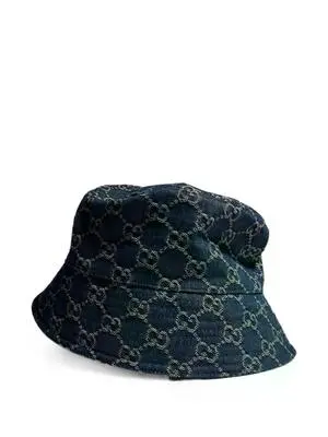 Gucci Gg Monogram Cotton Denim Bucket Hat