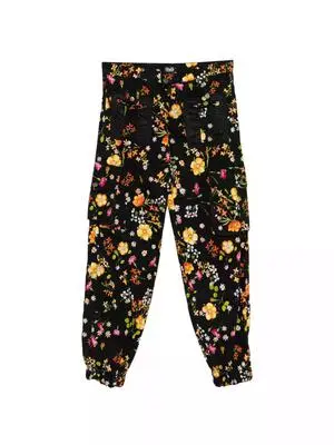 Dolce & Gabbana 2000s Floral-print Cargo Pants - Black