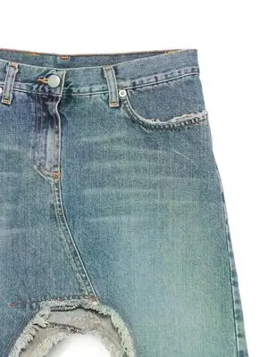 John Richmond 2000s Distressed Hem Miniskirt