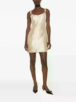 Versace Crushed Buckle-detail Mini Dress