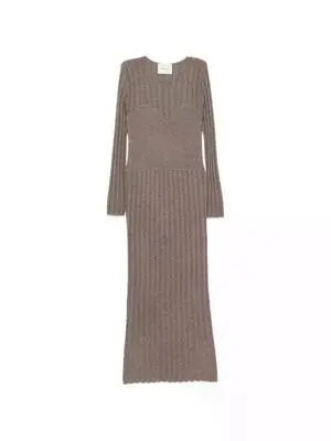 LISA YANG Ribbed Knit Maxi Dress