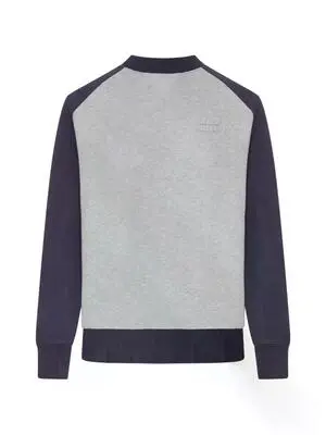 Miu Miu Raglan-sleeve Logo-embroidered Sweatshirt - Grey