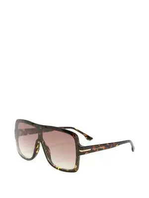 Victoria Beckham Tortoiseshell-effect Geometric-frame Sunglasses