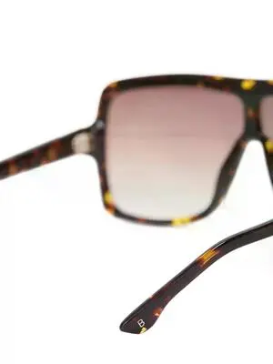 Victoria Beckham Tortoiseshell-effect Geometric-frame Sunglasses