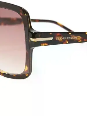 Victoria Beckham Tortoiseshell-effect Geometric-frame Sunglasses