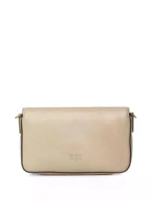 Pinko Love Birds Leather Cross Body Bag - Neutrals