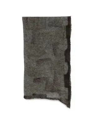 Faliero Sarti Little Simy Abstract-pattern Frayed Scarf - Grey