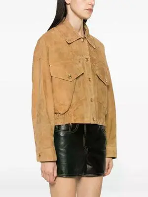 Versace Suede-effect Leather Jacket - Neutrals