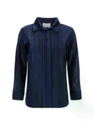 GONGDID DESIGN Plissé Effect Shirt