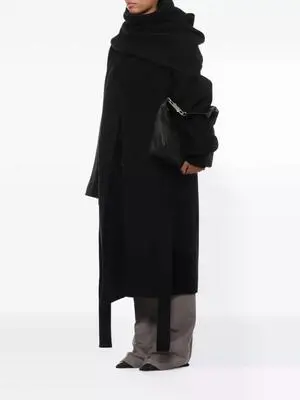 Rick Owens Belted Hooded Coat