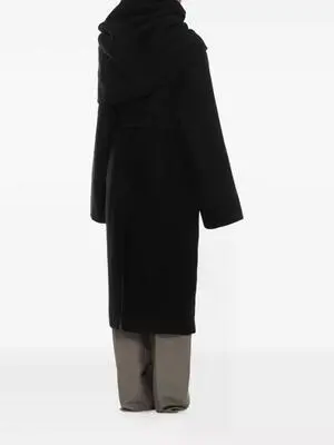 Rick Owens Belted Hooded Coat