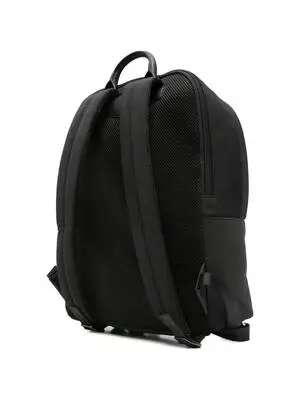 Emporio Armani Logo-plaque Backpack - Black