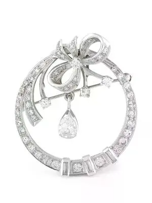 LB EXCLUSIVE Ribbon Diamond Brooch