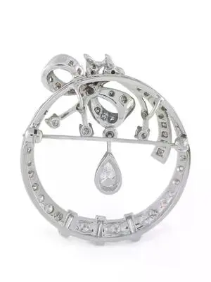 LB EXCLUSIVE Ribbon Diamond Brooch