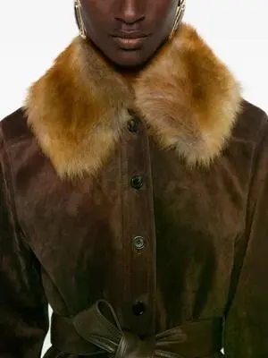 Saint Laurent Belted Leather Jacket
