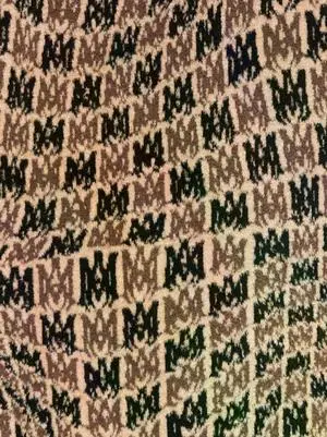 Amiri Logo-intarsia Frayed Scarf