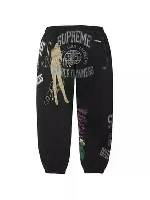 Supreme Overprint Elasticated-waistband Track Pants