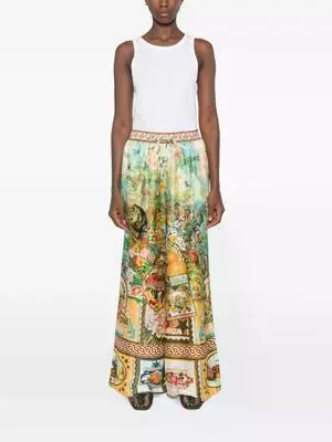 Camilla Graphic-print Palazzo Pants