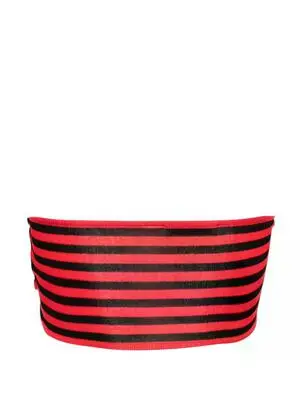 Celine 2000s Striped Crop Top - Red