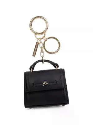 Karl Lagerfeld Autograph Keychain With Logo Plaque