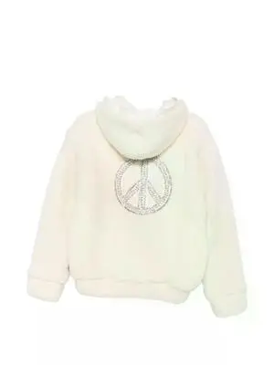 Moschino 2010s Faux-shearling Hoodie Jacket - Neutrals