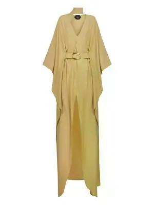 TALLER MARMO Cassandra Belted V-neck Dress