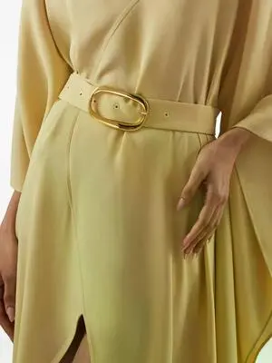 TALLER MARMO Cassandra Belted V-neck Dress
