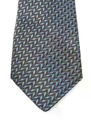Giorgio Armani Chevron-patterned Silk Tie