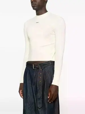 Jacquemus Logo-patch Long-sleeve T-shirt - Neutrals