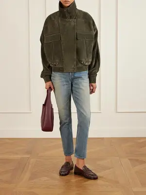 Saint Laurent Le 5 À 7 Leather Shoulder Bag - Red