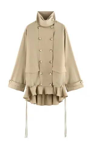 Arakii Frill Jacket Wool-blend Mini Dress