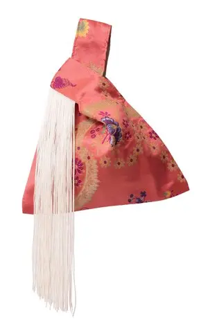 MÉLISSE The Blossom Knot Bag In Vintage Brocade - Pink