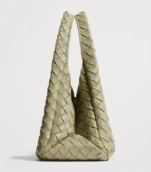 Bottega Veneta Small Campana Shoulder Bag - Grey