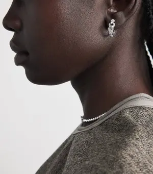 Shay Serpentine Diamond And Emerald Earrings