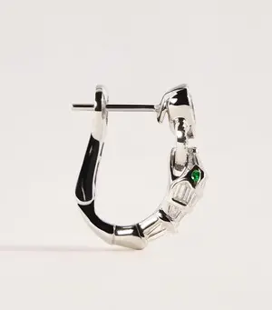 Shay Serpentine Diamond And Emerald Earrings