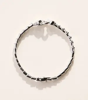 Shay White Diamond And Garnet Serpentine Bracelet - Gold