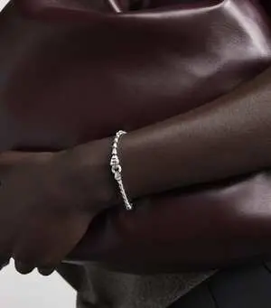 Shay White Diamond And Garnet Serpentine Bracelet