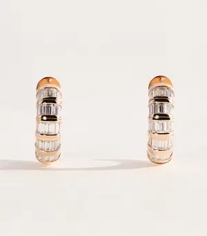 Shay Rose Diamond Baguette Earrings - Gold