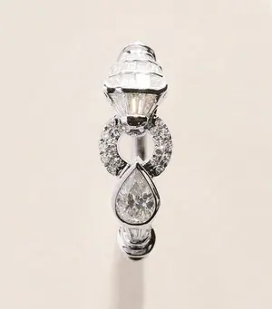 Shay White And Diamond Serpentine Ring