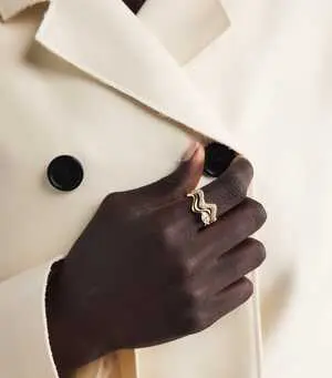Shay Yellow And Diamond Marquise Wave Ring