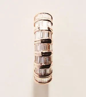 Shay Rose And Diamond Baguette Ring