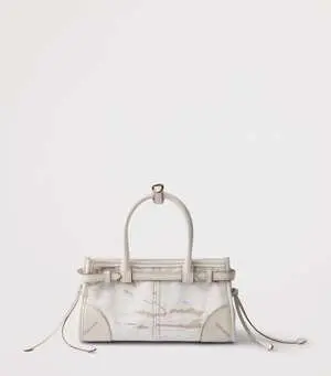 Prada Small Linen-leather Bonnie Top-handle Bag