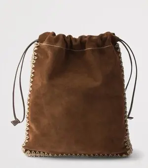 Prada Suede Drawstring Wish Pouch