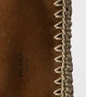 Prada Suede Drawstring Wish Pouch