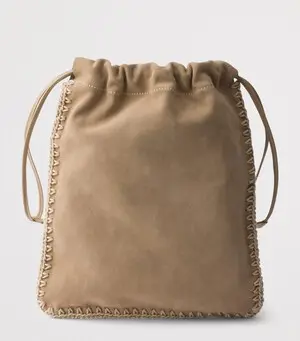 Prada Suede Drawstring Wish Pouch