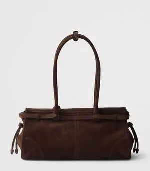 Prada Medium Suede Bonnie Shoulder Bag